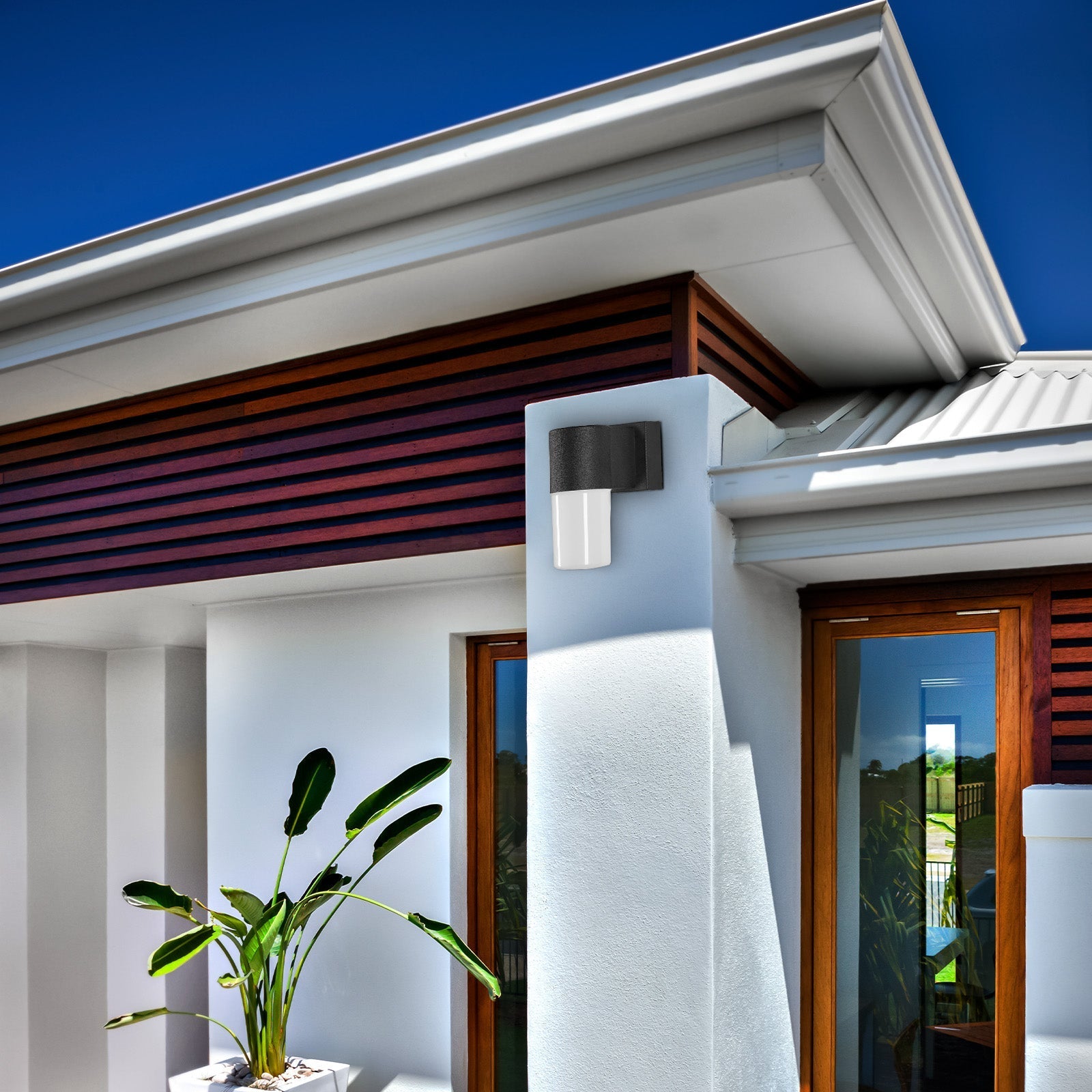 Brilliant Black Sergio Architectural LED Wall Light B22 Batten Fix